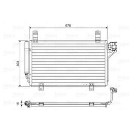 Valeo Kondensator, Klimaanlage für MAZDA KD62-61-480 KD45-61-480 KD45-61-480A 814048