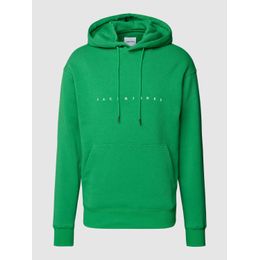 Jack & Jones Hoodie mit gerippten Abschlüssen