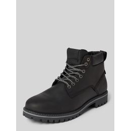 Jack & Jones Lederboots mit Label-Badge Modell 'QUEENSWAY'