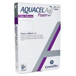 Aquacel Ag Foam nicht adhäsiv 15x20 cm V 5 St