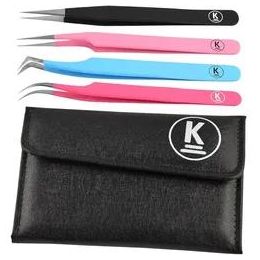 K-Pro Pinzetten Set in schwarzer Tasche 4 St