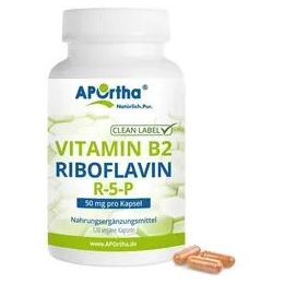 APOrtha® Vitamin B2 - Riboflavin 50 mg - R-5-P - vegane Kapseln 120 St