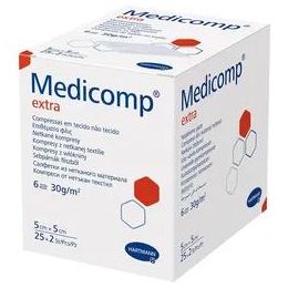 Medicomp Extra Vlieskomp.steril 5x5 cm 6 25X2 St