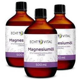 Echt Vital Magnesiumöl - 3 Flaschen 3x500 ml