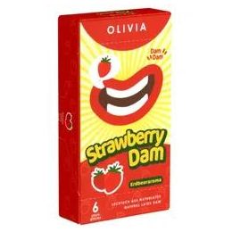 Oral Dams Strawberry Lecktücher (6 Tücher) 6 St