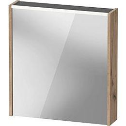 Duravit D-Code Spiegelschrank DC7105R55551000 650x700 mm, Eiche Marmoriert, mit Beleuchtung und Steckdose E