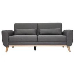 Miliboo Design-Sofa 3 Plätze Stoff dunkelgrauer EKTOR