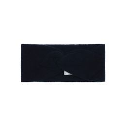 Stirnband Zwillingsherz blau (navy) Damen Mützen Knoten vorn, Cashmere, Feinstrick