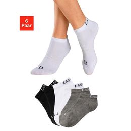 active by Lascana LASCANA ACTIVE Sneakersocken mehrfarbig Gr. 35/38 für Damen. Mit Logoschriftzug. Nachhaltig.