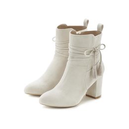 Lascana Stiefelette beige Gr. 36 für Damen