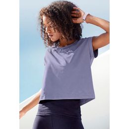 active by Lascana LASCANA ACTIVE 2-in-1-Shirt '-Sportshirt' blau Gr. XS (32/34) für Damen