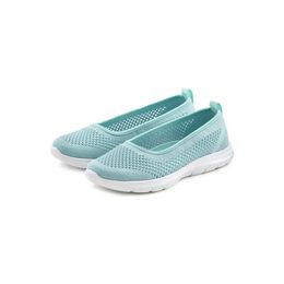 Lascana Sneaker Ballerinas 'ultraleichter Slipper, Slip-On-Sneaker' grün Gr. 41 für Damen