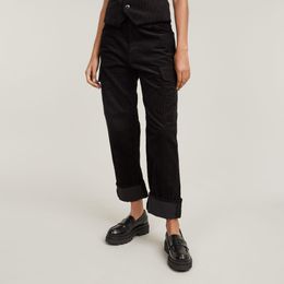 G-Star Raw Cargo Pants Cord 3D Boyfriend - Schwarz - Damen