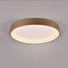 Trio LED-Deckenleuchte Doha, CCT, kaffeefarben