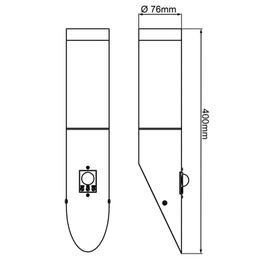 Brilliant Außenwandleuchte Dody Sensor, schwarz, Metall, Kunststoff