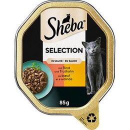 Sheba® Katzen-Nassfutter Selection in Sauce mit Rind und Truthahn 22x 85,0 g