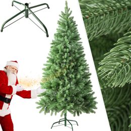 TecTake® Weihnachtsbaum, verschiedene Größen, künstlich, Spritzguss, formbar mit viel Volumen, inklusive Metallständer mit Kunststoffkappen