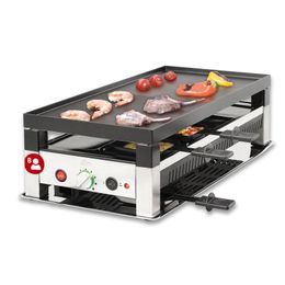 Solis 5 in 1 Raclette Tischgrill, 1400W 8 Personen Mini Pizza Mini Wok