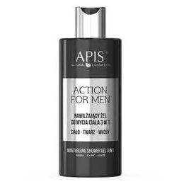 APIS ACTION FOR MEN, Feuchtigkeitskörpergel, 3 in 1 - 300 ml