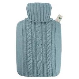 Wärmflasche Klassik 1,8 l mit Strickbezug pastell-blau 1 St