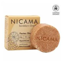 NICAMA Festes Shampoo Sanddorn-Orange 60g 60 g