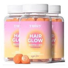 yuicy® Biotin Gummies 10mg Hair Glow Haarvitamine Für Haarwachstum 180 St