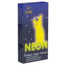 Amor Gummiwaren GmbH «Neon» Leuchtkondome für fluoreszierendes Vergnügen (6 Kondome) 6 St