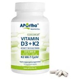 APOrtha® Vitamin D3 5.000 IE + Vitamin K2 MK-7 Cyclo® 200 μg - 120 vegetarische Kapseln 120 St