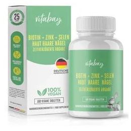 Vitabay D-Biotin 10 mg Depot + Selen 110 mcg + Zink 10 mg 180 St