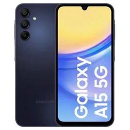 Samsung Galaxy A15 5G 128GB Blue Black Smartphone - FHD+ Display, Triple-Kamera, 5.000-mAh-Akku