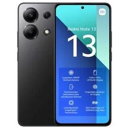 Xiaomi Redmi Note 13 4G 6GB + 128GB Midnight Black Smartphone - 120Hz FHD+ AMOLED Display, 108MP Kamera, Snapdragon® - 128GB Speicher, 33W FastCharge