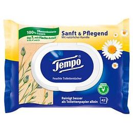 Tempo Feuchtes Toilettenpapier Sanft & Pflegend 1-lagig, 42 Tücher