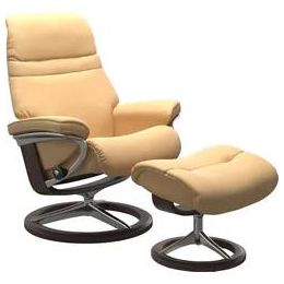 Relaxsessel stressless "Sunrise", gelb, Material Bezug, Ausführung Funktion, Größe B/H/T, Sessel, mit Signature Base, Größe L, Gestell Wenge