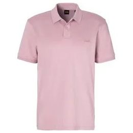 Poloshirt BOSS ORANGE "Pe_Interlock" Gr. L, lila (open purple548) Herren Shirts mit Polokragen