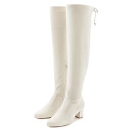 Lascana Overkneestiefel 'Slouchy Boots' beige Gr. 38 für Damen