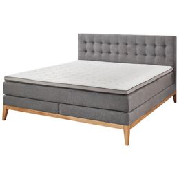 SUN GARDEN BX 2290 Westwood Boxspringbett Massivholz/Stoff mit TFK-Matratze