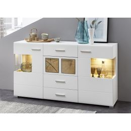 Innostyle Fun Plus Sideboard inkl. LED-Beleuchtung Holzwerkstoff Weiß/Braun