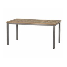 siena GARDEN Geneva Dining Tisch Aluminium/Teak 160x90 cm