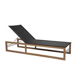 Brafab Vevi Gartenliege Teak/Textilene natur/schwarz