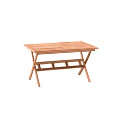 Möbilia Möbilia Gartentisch mit Schirmhalter klappbar Teak natur 135x85 cm