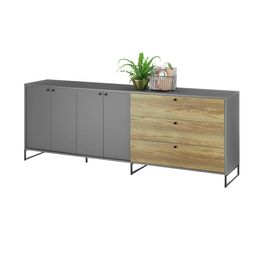 Bega Consult Cheyenne Sideboard Beschichtete Spanplatte Grau/Braun