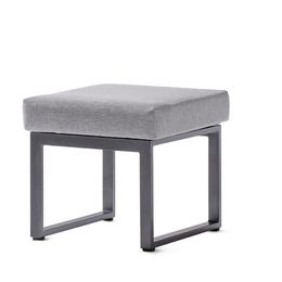 SIEGER Adelaide Loungehocker Aluminium Eisengrau/Hellgrau