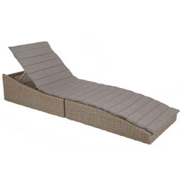 Brafab Ceibo Gartenliege inkl. Kissen Rattan Beige