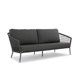 Musterring Ibiza Gartensofa Aluminium/Rope schwarz/grau 205x86x75 cm