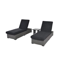 Outdoor Living Ascot Loungeliegen Aluminium/Olefin inkl. Tisch