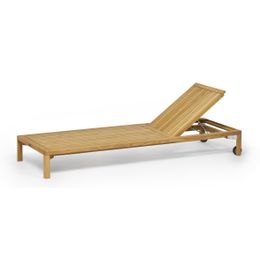 Weishäupl Weishäupl New Hampton Sonnenliege mit Rollen Teak Massivholz