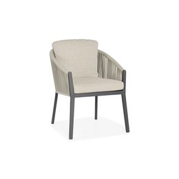 SUNS AVERO Dining Chair Aluminium/Seil Fishbone weaving Matt royal grey