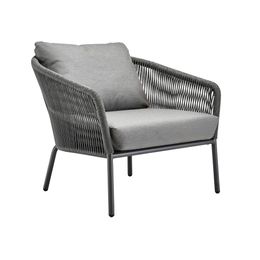 solpuri Loop Lounge Sessel Aluminium/Anthracite inkl. Polster