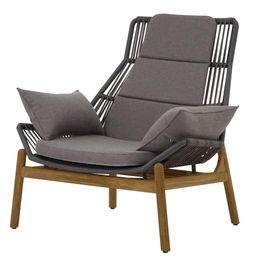 Zebra Pollux Loungesessel Aluminium/Teak