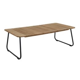 Brafab Nolli Loungetisch Aluminium/Teak schwarz/natur 140x70x45 cm